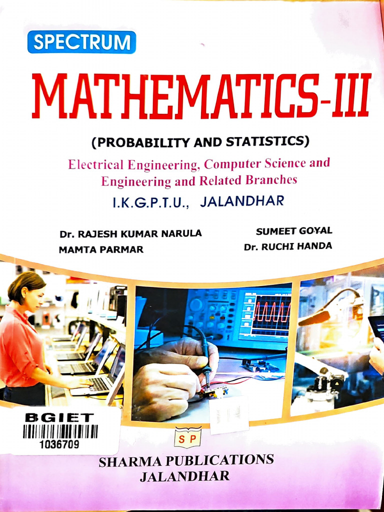 Spectrum ENG. MATH-3 (Prob and Stats) IKGPTU Semester 3 | PDF ...