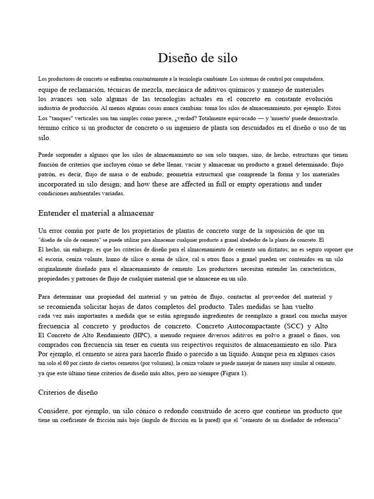 Silo PDF | PDF | Hormigón | Cemento