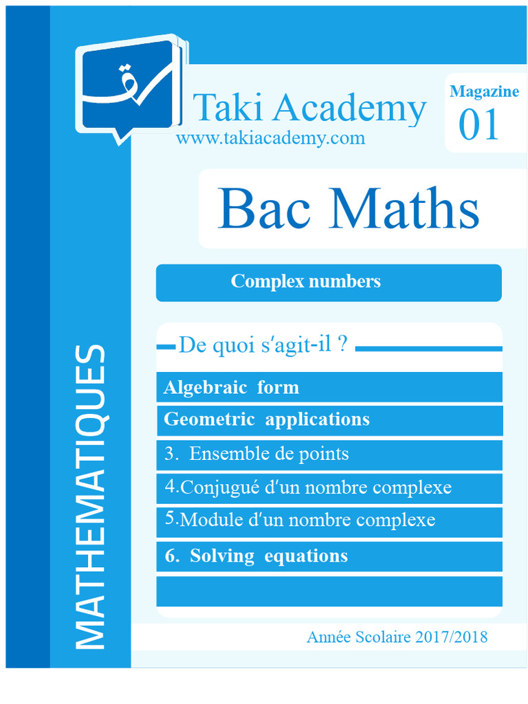 Magazine 1 complex numbers high school math | PDF | Geometry | Mathematics