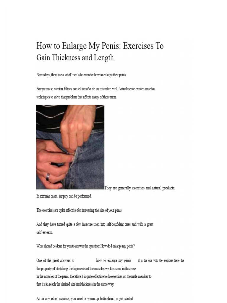 Effective Penis Enlargement Exercises | PDF | Scribd