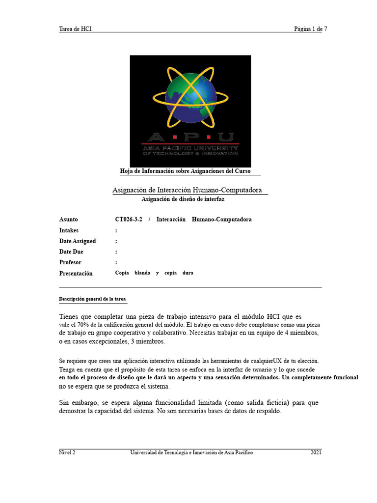 CT026-3-2 Interacción Humano-Computadora Pregunta Del Curso | PDF | La ...