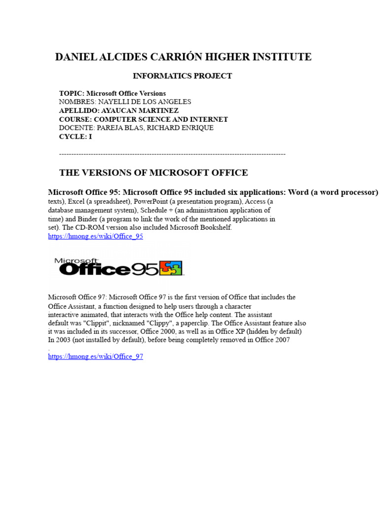 Microsoft Office Versions | PDF | Microsoft Office | Microsoft Office 2010