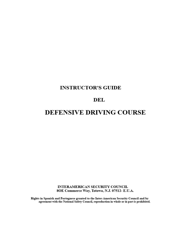 Defensive Driving Course | PDF | Traffic Collision | Driving