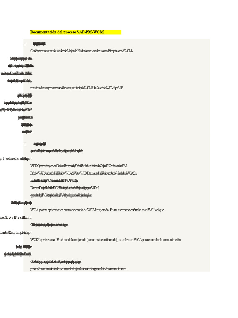 Pasos del proceso SAP PM WCM | PDF