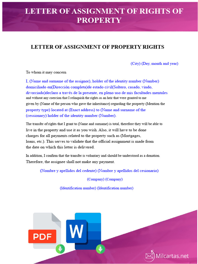 Letter of Property Rights Waiver | PDF