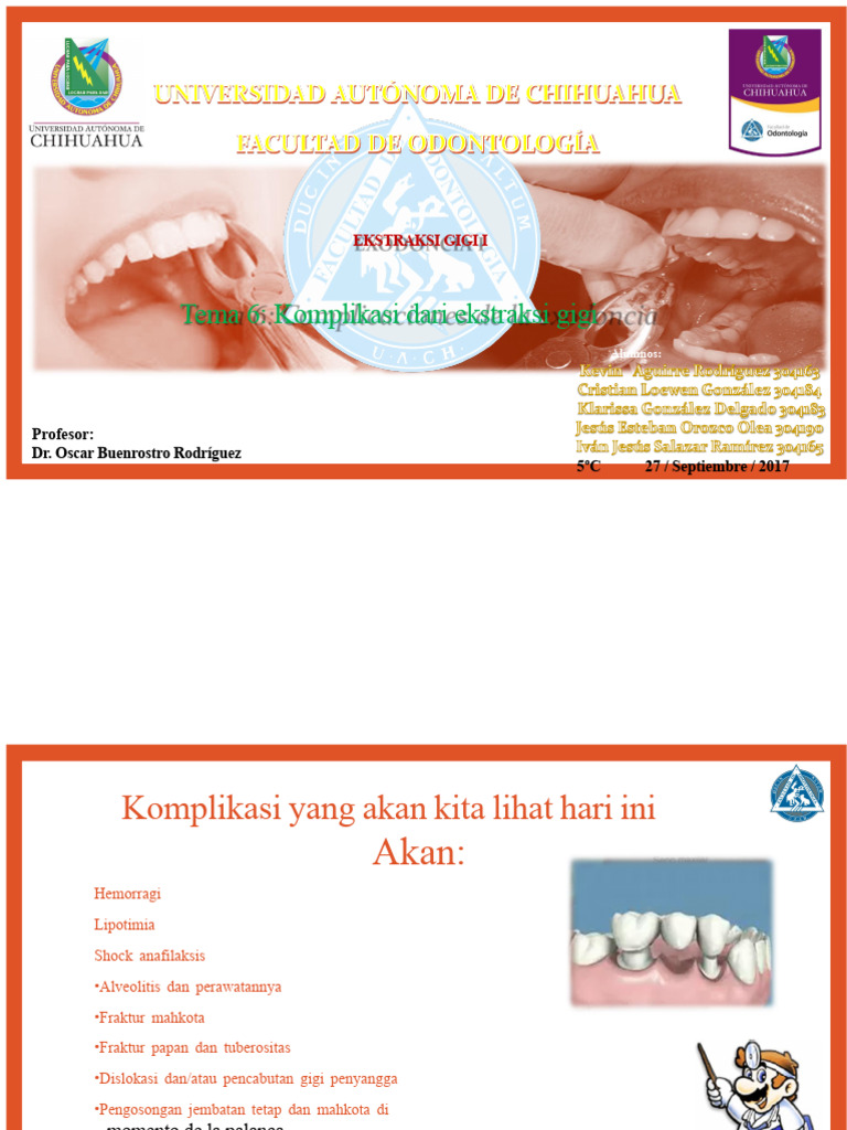 Komplikasi Pencabutan Gigi | PDF