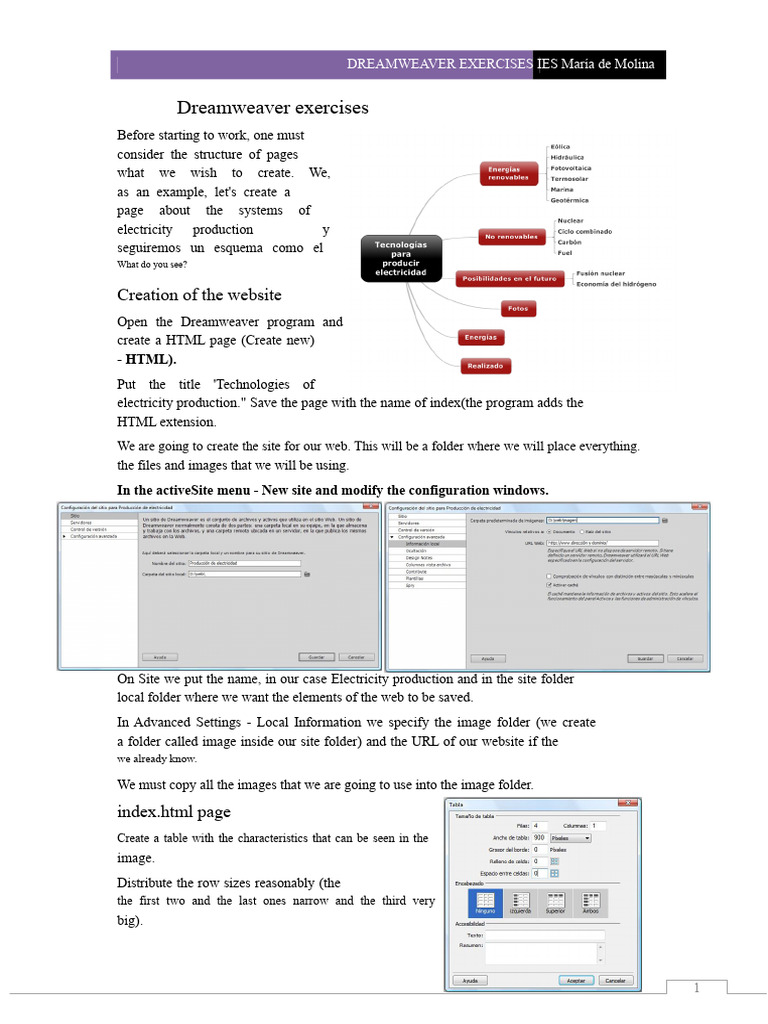 Dreamweaver Exercises | PDF | World Wide Web | Internet & Web