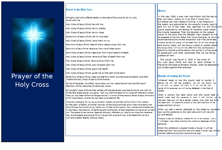Prayer of The Holy Cross | PDF | Jesus | Prayer
