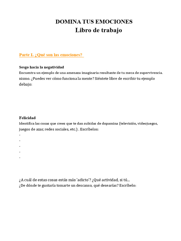 Controla tus emociones: guía práctica | PDF | Las emociones | Mente