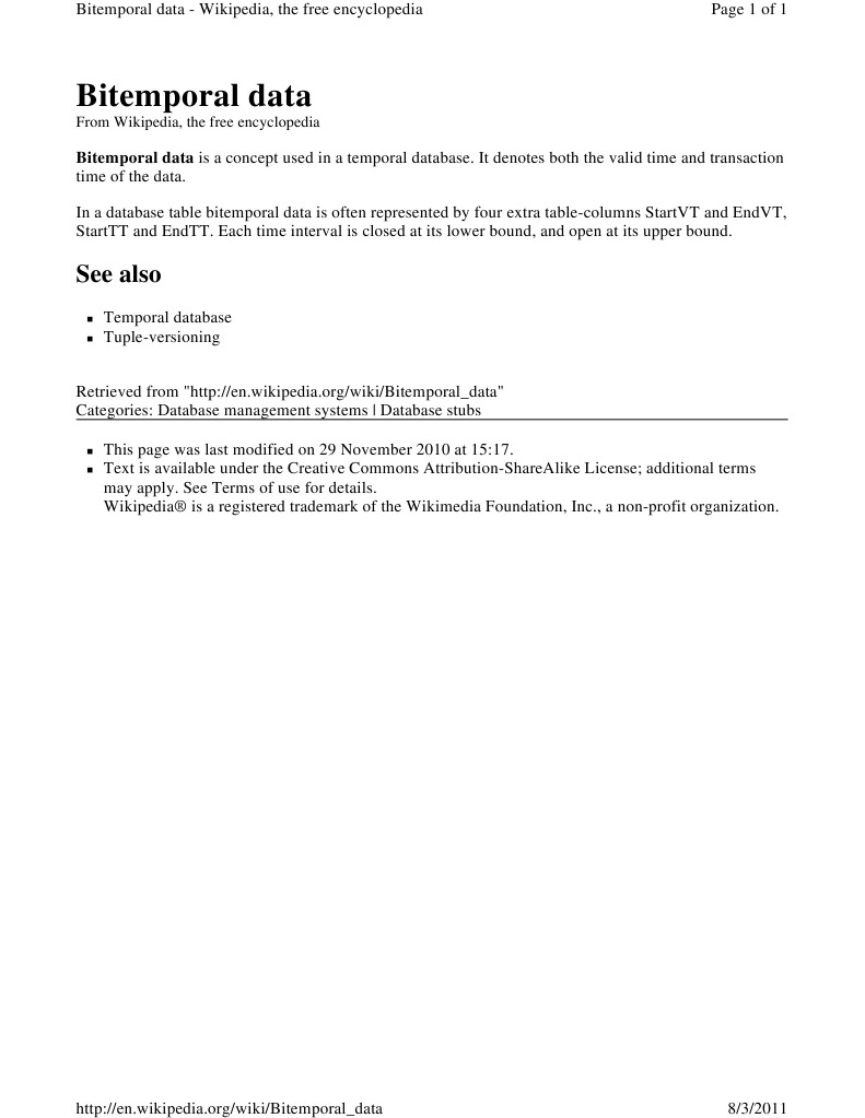 Bi Temporal Data | PDF