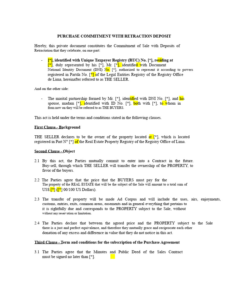 Model Earnest Money Contract | PDF | Prices | Deed