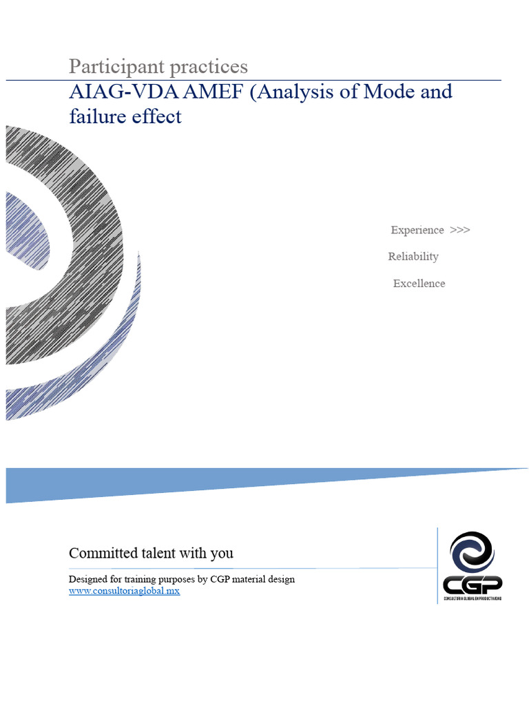 AIAG-VDA FMEA Training Practices Guide | PDF