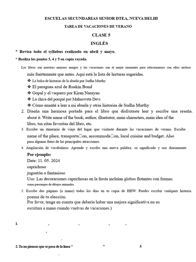 CLASE 5 HHW 2024-25 | PDF