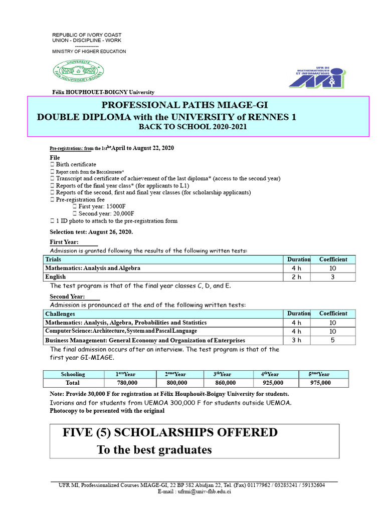 Information MIAGE&GI 2021 | PDF