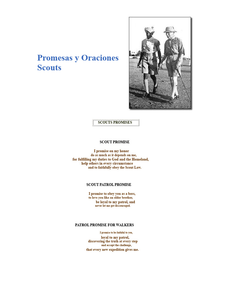 Scout Promises and Prayers Guide | PDF | Scouting