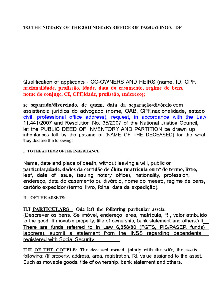 Inventory Petition Model | PDF | Debt | Inheritance
