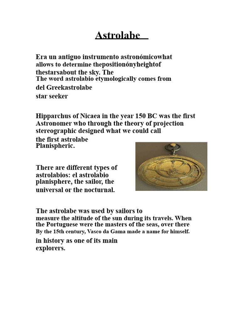 Astrolabe | PDF