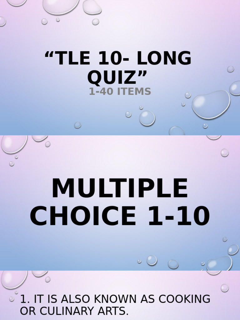 g10 - Long Quiz | PDF | Knife | Blade