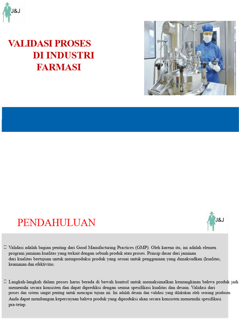 Validasi Proses Di Industri Farmasi | PDF