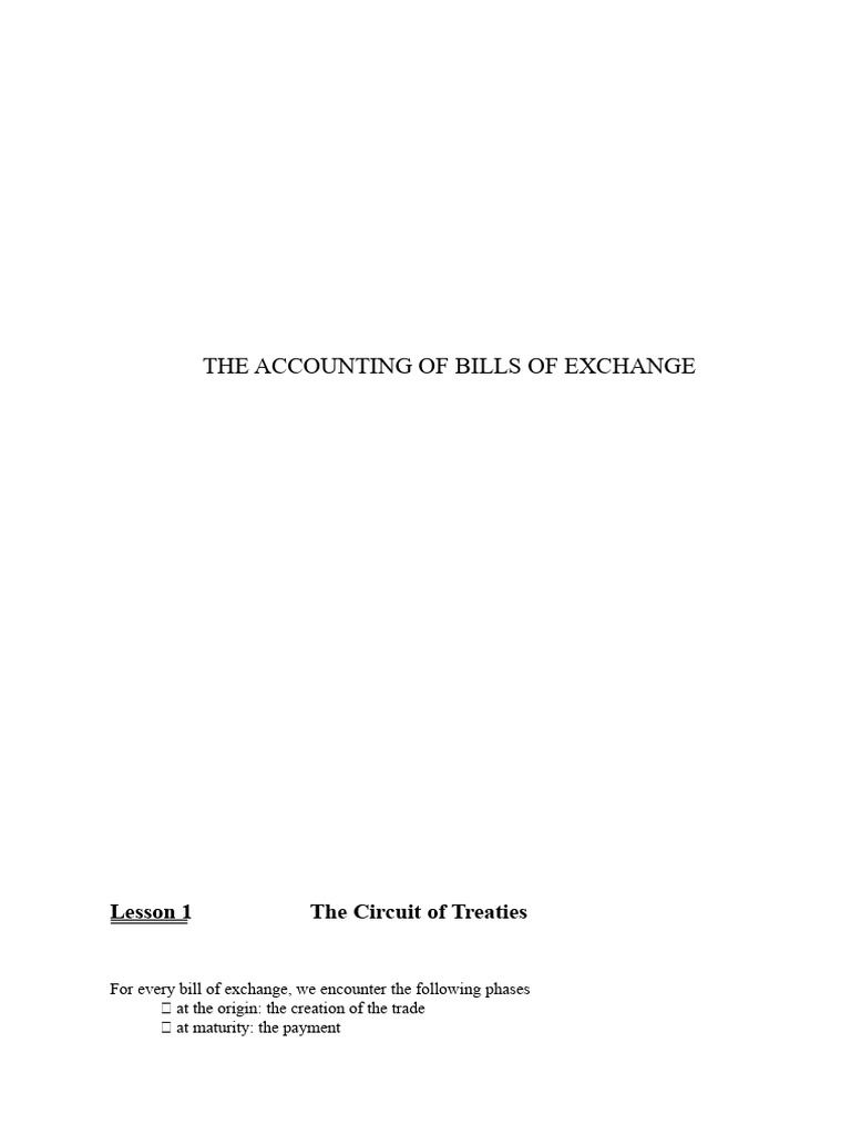 Accounting for Bills of Exchange | PDF | Banks | Credit Card