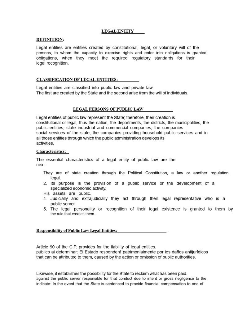 Classification of Legal Person | PDF | Limited Partnership | Corporations