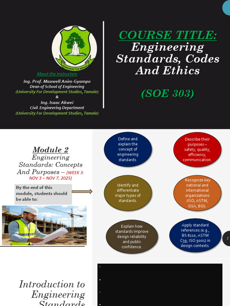 Soe 303 Module 2 Power Point | PDF | Standardization | Engineering