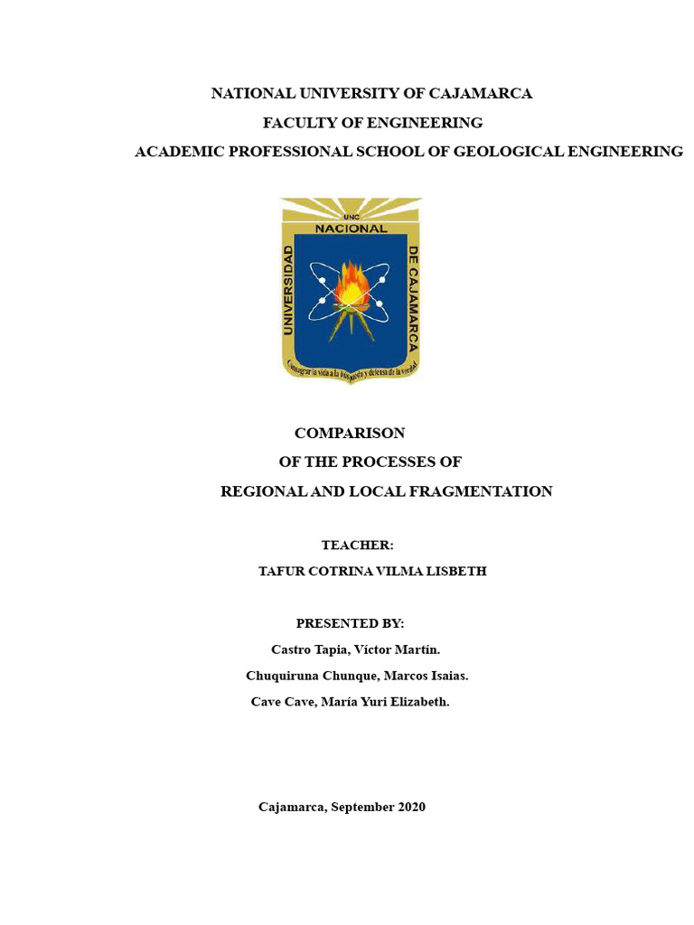 Comparison of Local and Regional Fragmentation | PDF | Peru | Inca Empire