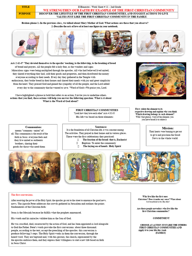 Card 11 First Christian Communities | PDF | Jesus | Eucharist
