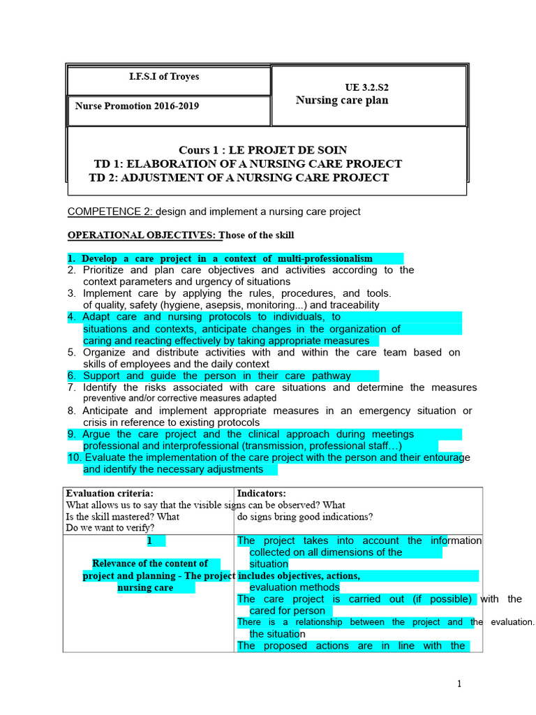 The Care Project | PDF | Nursing | Evaluation