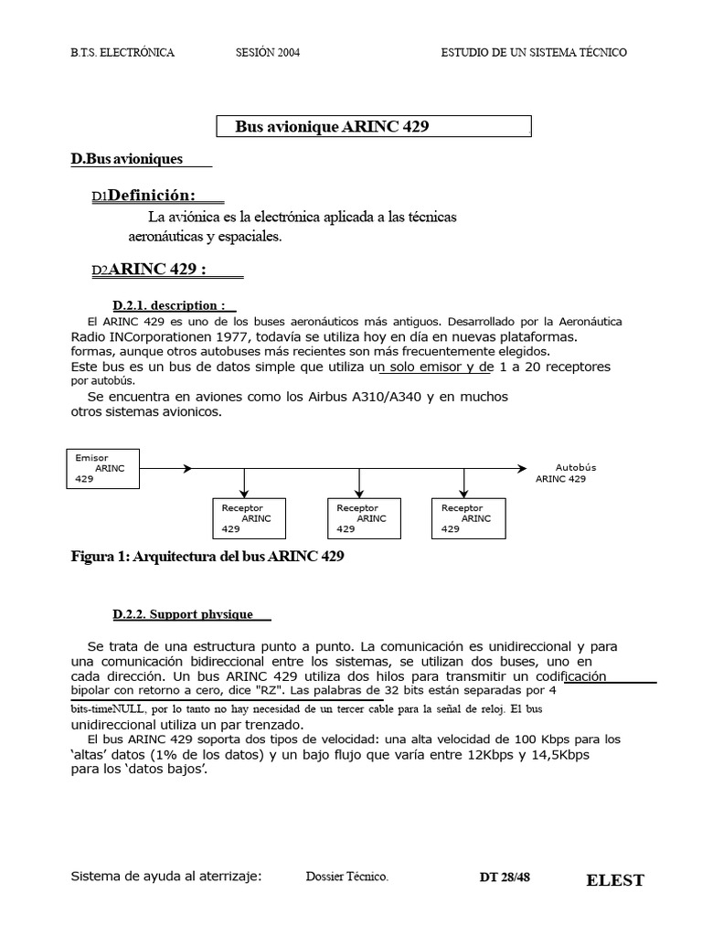 Estudio del Bus ARINC 429 en Aviónica | PDF | Poco | Ingeniería Informática