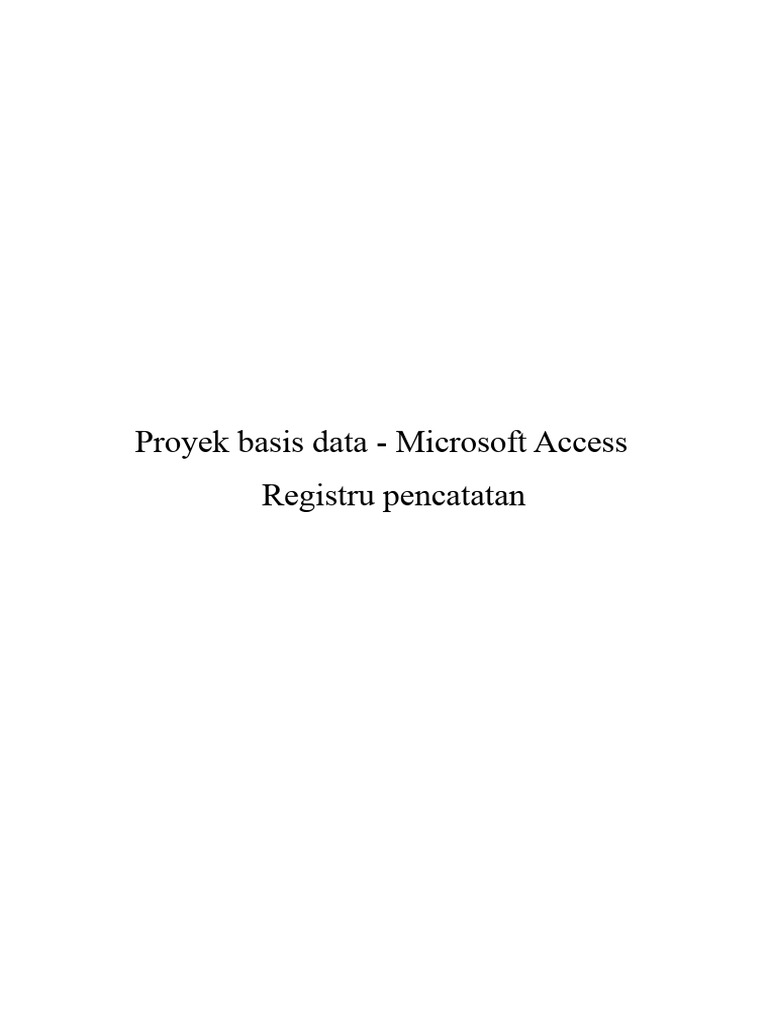 Proyek Database Registru Pencatatan Karyawan | PDF