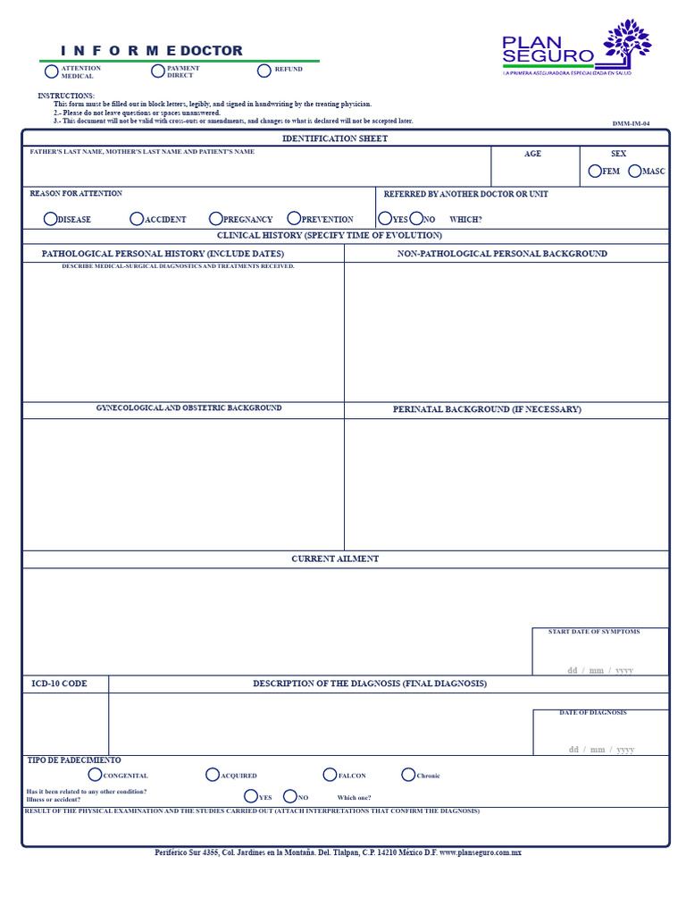 Medical Payment Refund Instructions Form | PDF | Medical Diagnosis ...