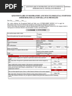 Chest ILD Patient Questionnaire | PDF | Cough | Human Diseases And ...
