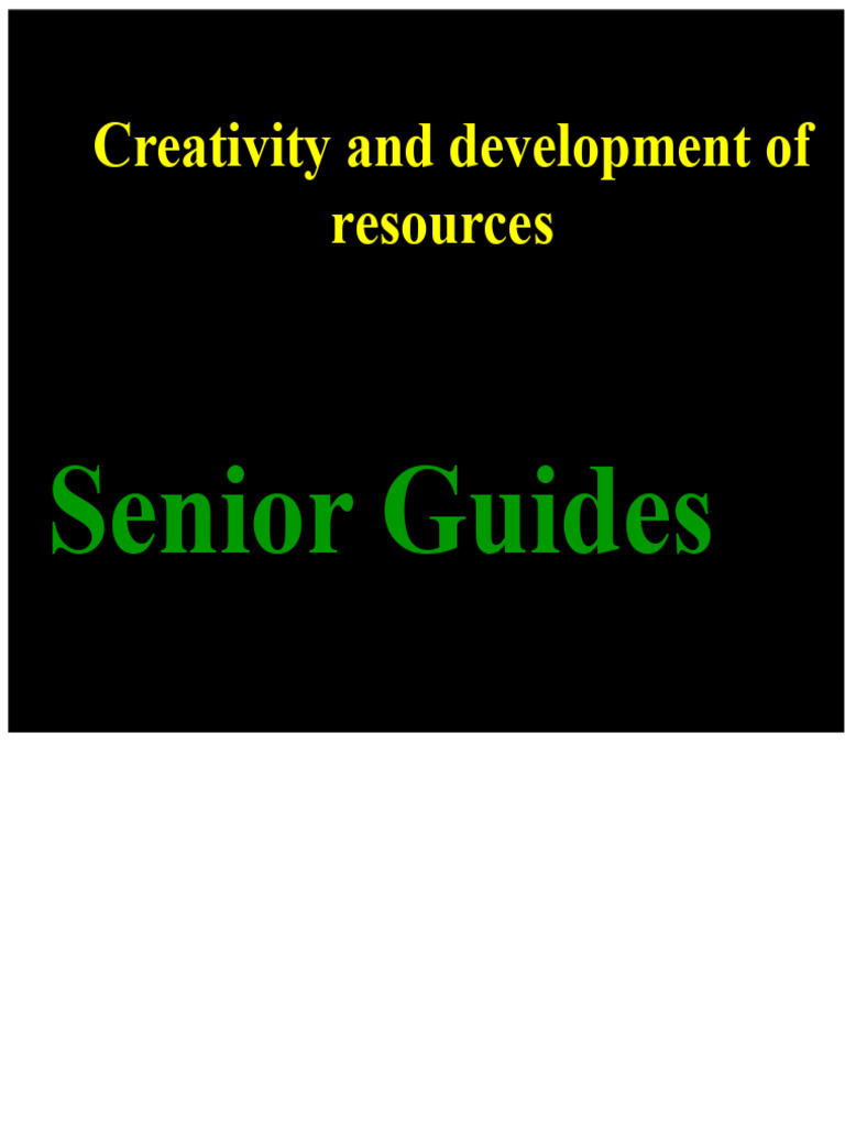 Seminar Creative and Resource Development | PDF | Creativity | Attitude ...