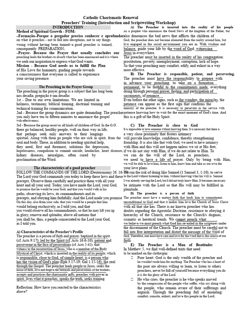 Training Preaching 1 | PDF | Sermon | Jesus