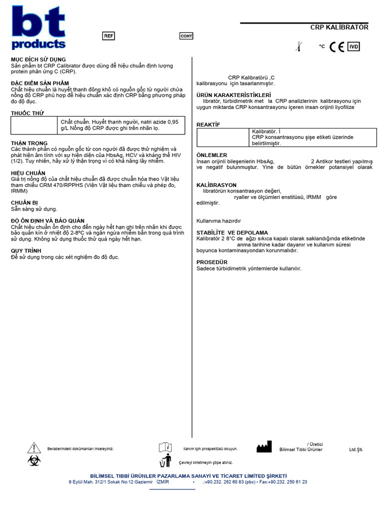 Crpcal 30 CRP Calibrator 10,11,2009 3 Tiengviet | PDF