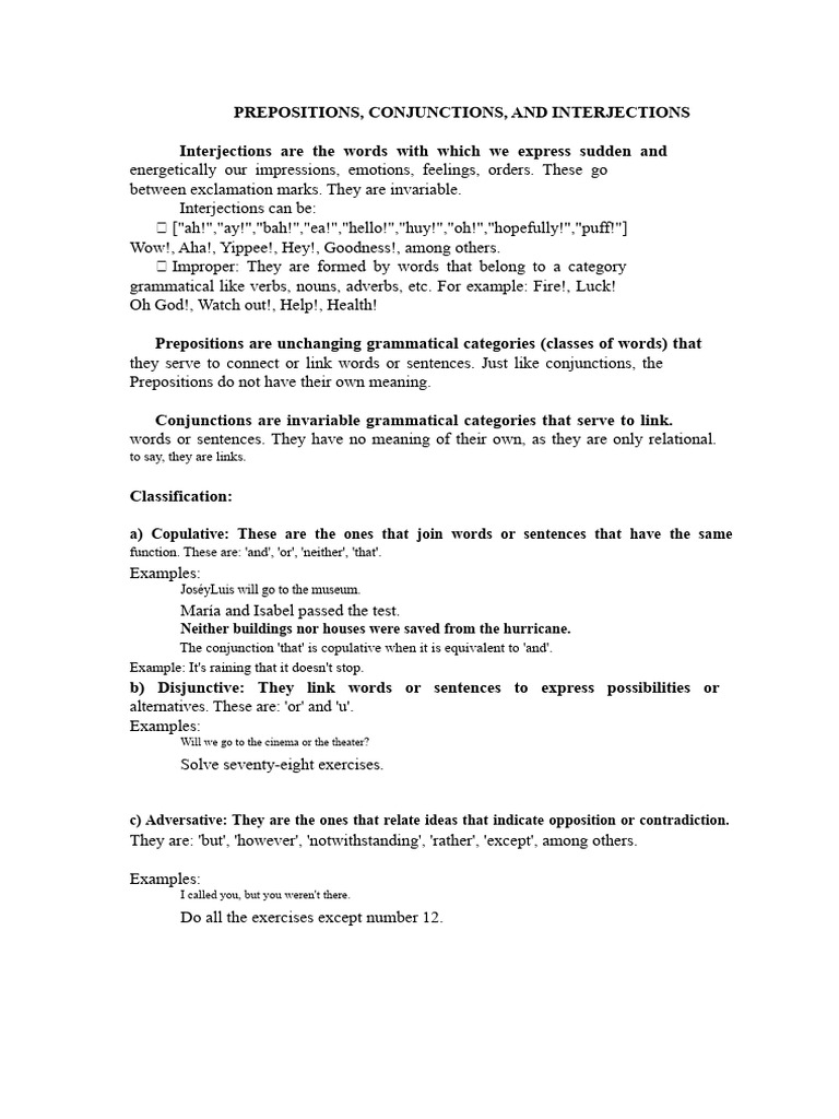 Understanding Prepositions and Conjunctions | PDF | Linguistics | Syntax