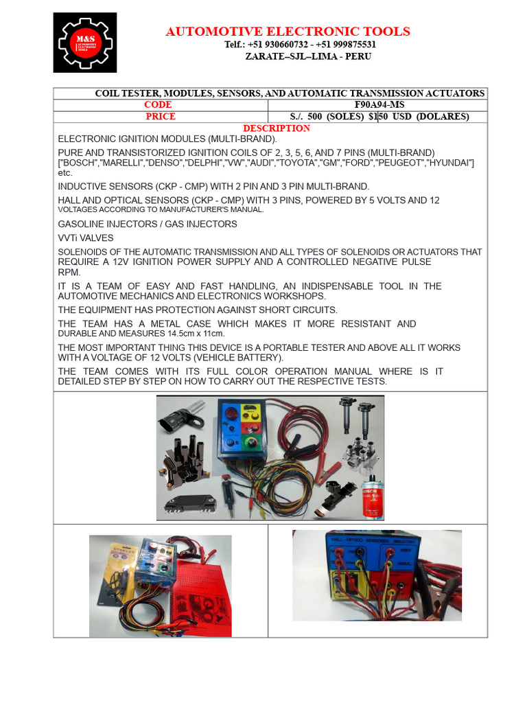 M&S Automotive Electronics Tools Catalog 2019 | PDF | Voltage | Motor ...