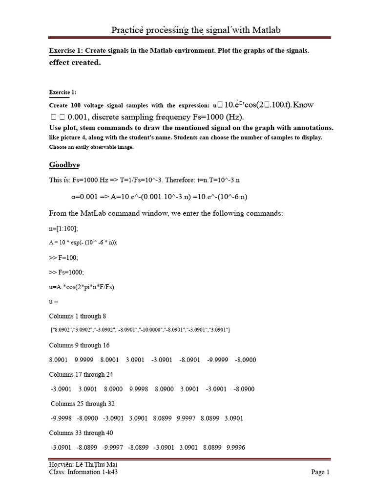Practical Signal Processing With Matlab | PDF | Discrete Fourier ...