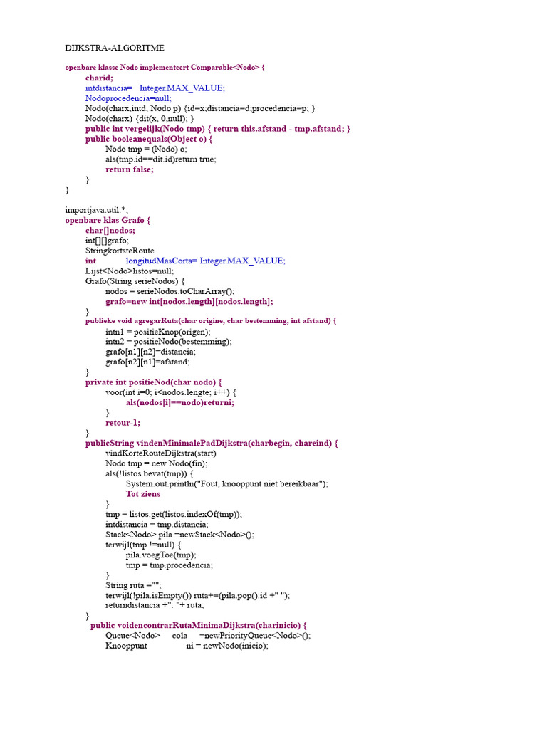DIJKSTRA- en FLOYD-ALGORITME | PDF