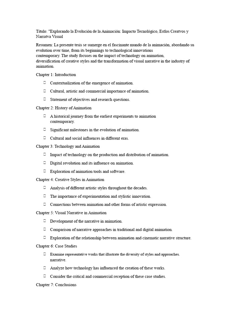 Animation Thesis | PDF