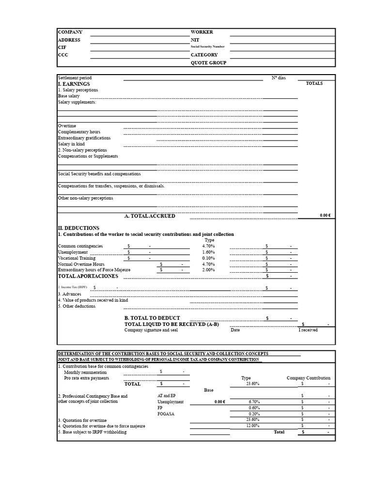 PAYROLL Excel | PDF | Social Security (United States) | Salary
