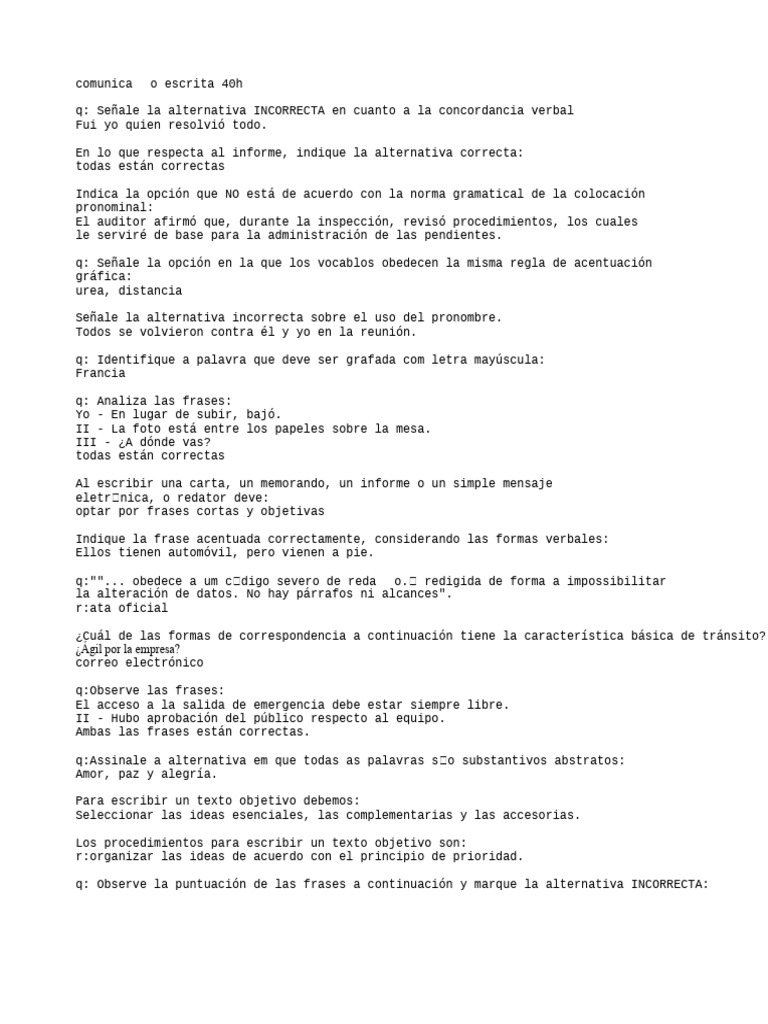 Concordancia y Ortografía en Español | PDF | Verbo | Asunto (gramática)