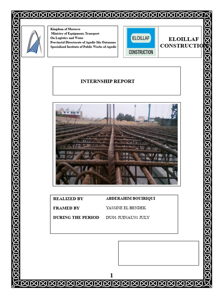 Internship Report (Construction Site) | PDF | Concrete | Foundation (Engineering)