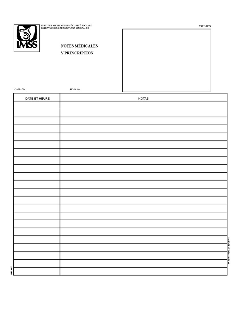 Notes Médicales et Demandes d'Examens IMSS | PDF | Spécialités ...