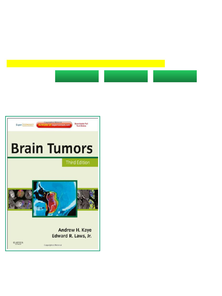 Brain Tumors An Encyclopedic Approach 3rd Edition Andrew H. Kaye full ...