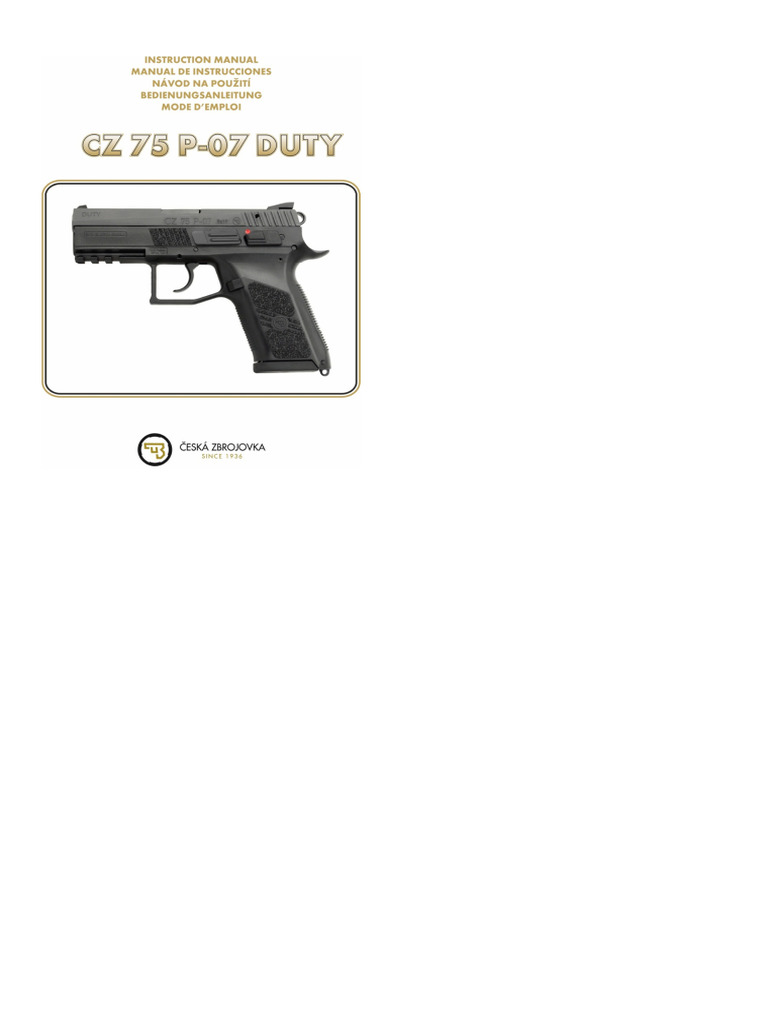 Gun Safety and Instruction Manual | PDF | Trigger (Firearms) | Firearm ...