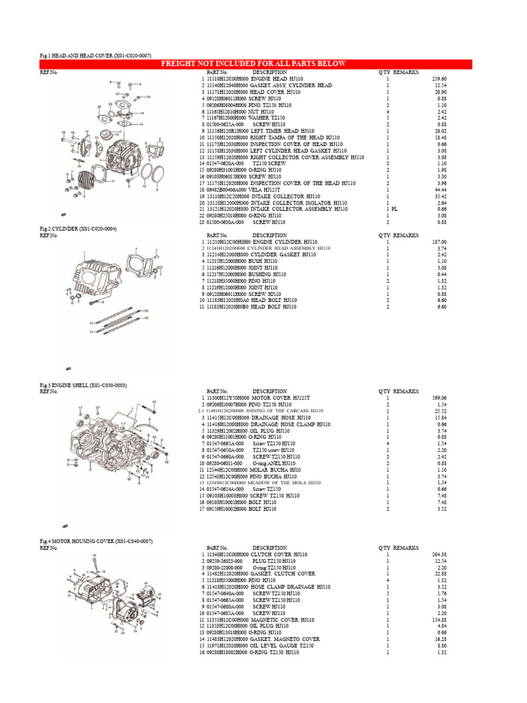Nex 110 Catalog PDF | PDF | Clutch | Axle