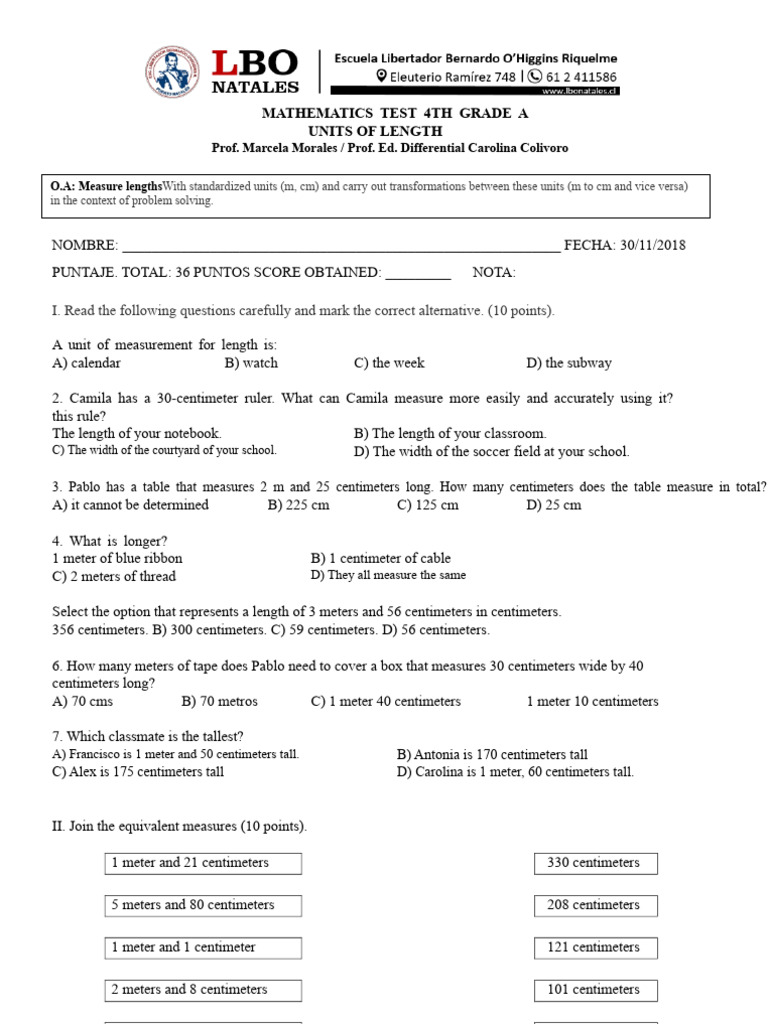 Length Test | PDF
