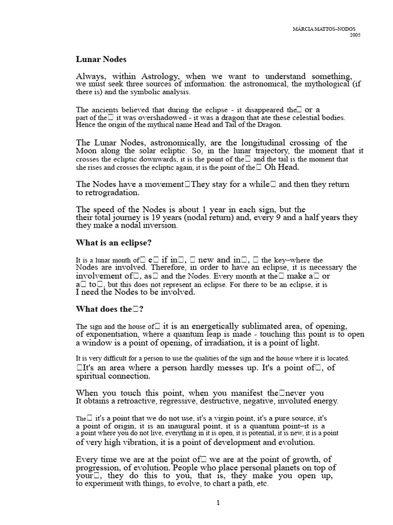 Understanding Lunar Nodes in Astrology | PDF